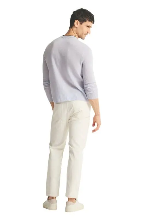 Naadam Lightweight Cashmere Contrast Trim Crewneck Sweater