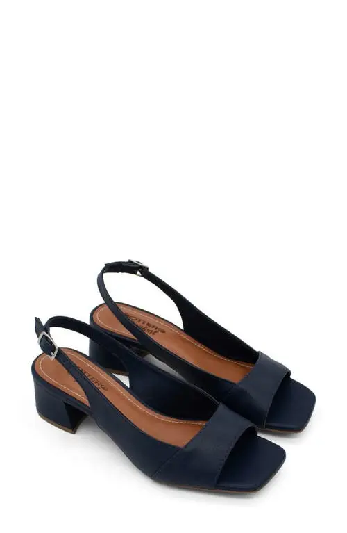 BOTTERO Square Toe Slingback Sandal - Marinho
