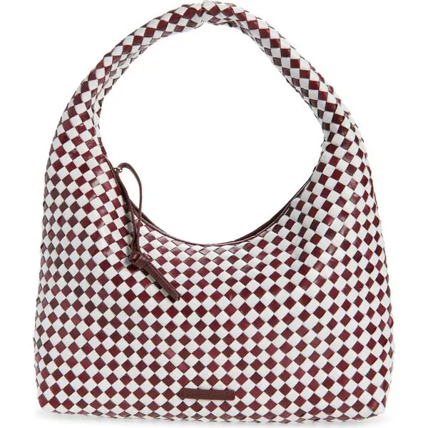 LOEFFLER RANDALL Willow Hobo Bag - Maroon/ White