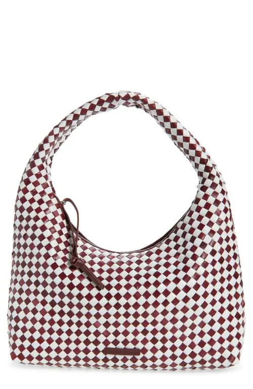 LOEFFLER RANDALL Willow Hobo Bag - Maroon/ White