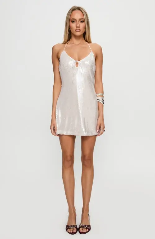 Princess Polly Sequin Halter Mini Dress