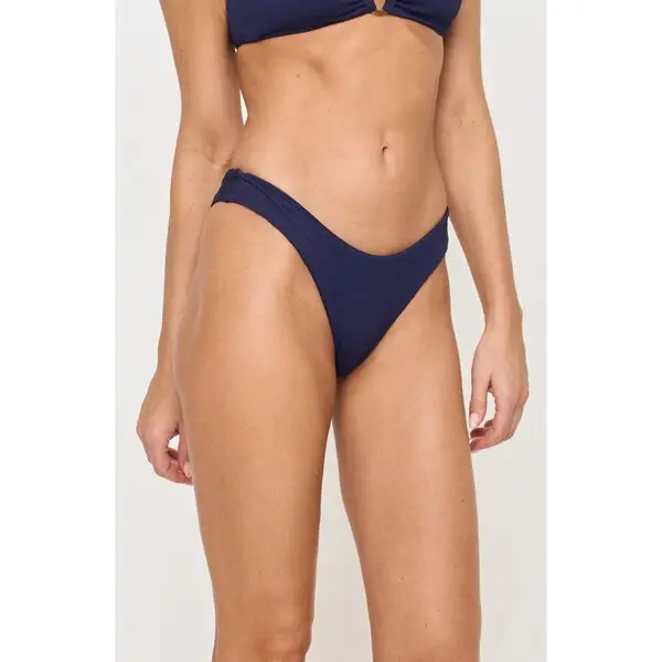 L*Space Rocky Classic Pucker Textured Bikini Bottom - Midnight Blue