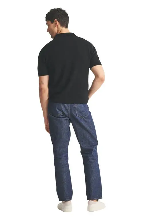 Naadam Signature Cashmere Short Sleeve Button Down - Black