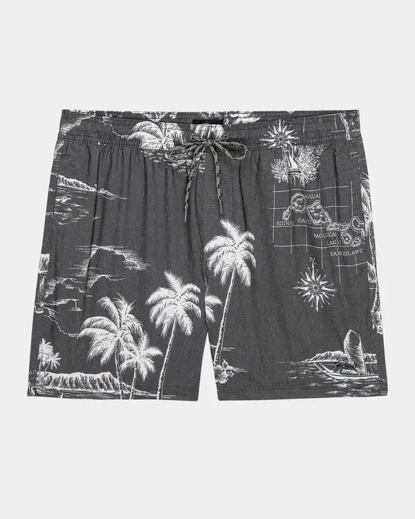 Rails La Brea Swim Trunks - Paradise Washed Blk