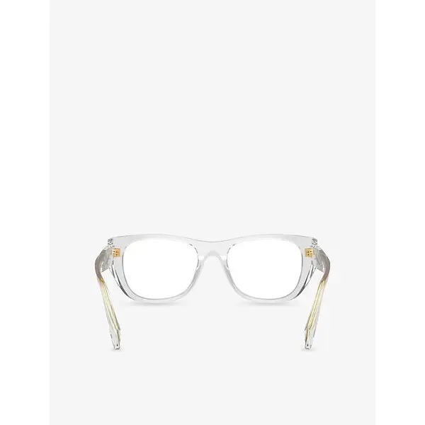Prada Irregular-frame Acetate Optical Glasses - Grey