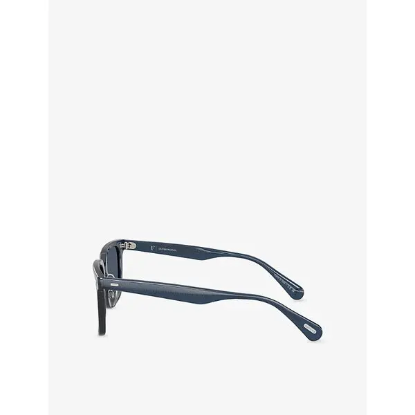 Oliver Spencer Square-frame Acetate Sunglasses - Blue