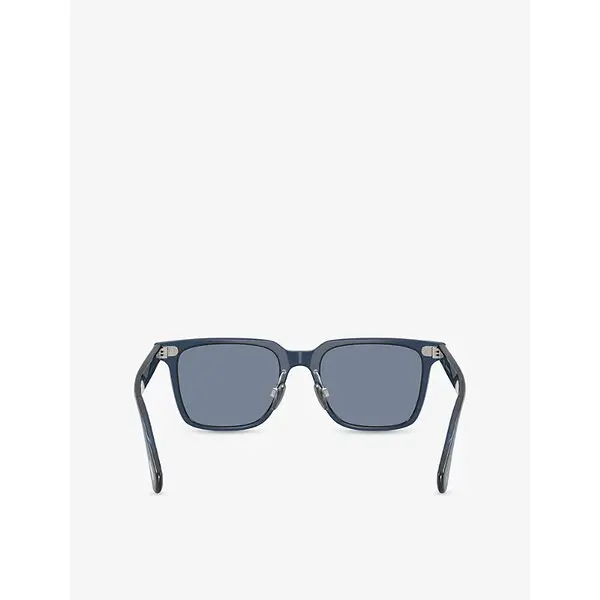 Oliver Spencer Square-frame Acetate Sunglasses - Blue