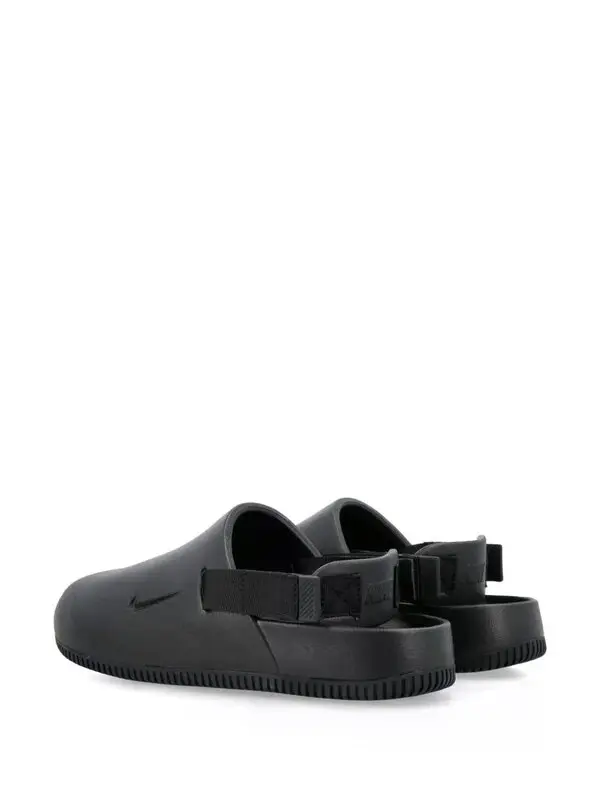 Nike Logo-debossed Slingback Slippers - Black