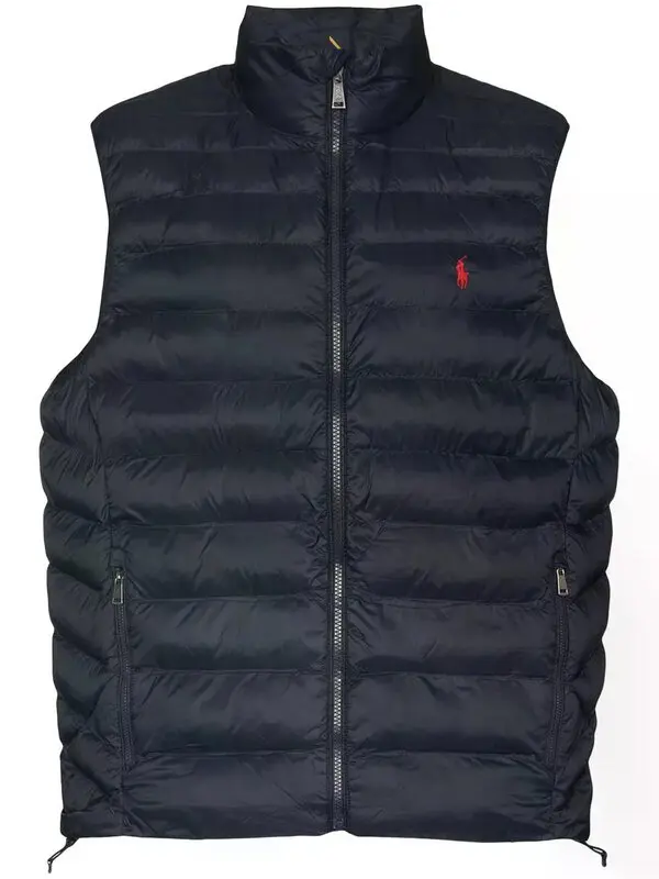 Polo Ralph Lauren Logo-embroidered Puffer Gilet - Blue