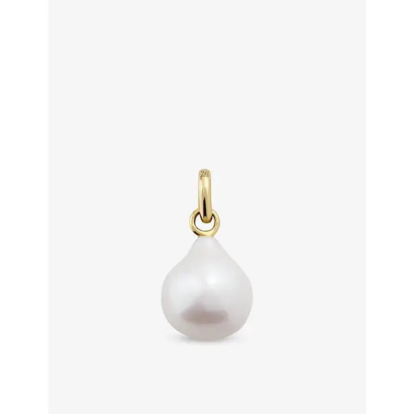 Monica Vinader Small Baroque Pearl Charm - Gold