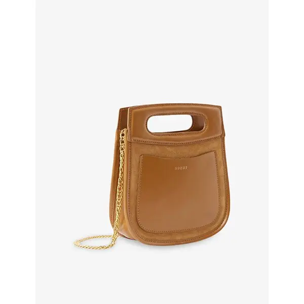 Soeur Cheri Mini Leather And Suede Cross-body Bag