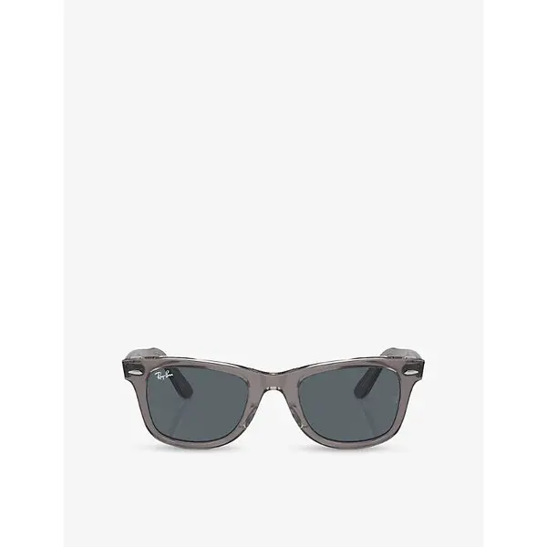 Ray-ban Rectangle-frame Acetate Wayfarer Sunglasses - Grey