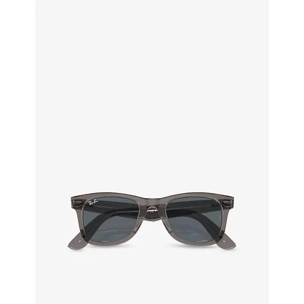 Ray-ban Rectangle-frame Acetate Wayfarer Sunglasses - Grey