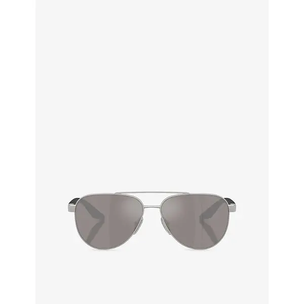 Prada Pilot-frame Metal Sunglasses - Grey