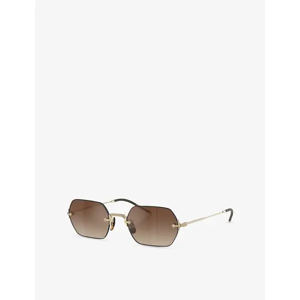 Oliver Spencer Rectangle-frame Metal Sunglasses