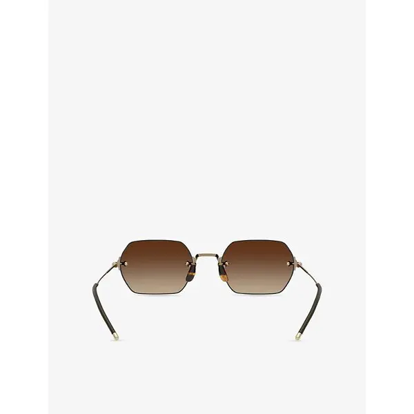 Oliver Spencer Rectangle-frame Metal Sunglasses