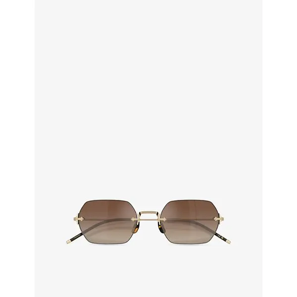 Oliver Spencer Rectangle-frame Metal Sunglasses