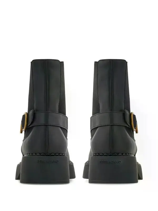 FERRAGAMO Gancini-embellished Ankle Boots