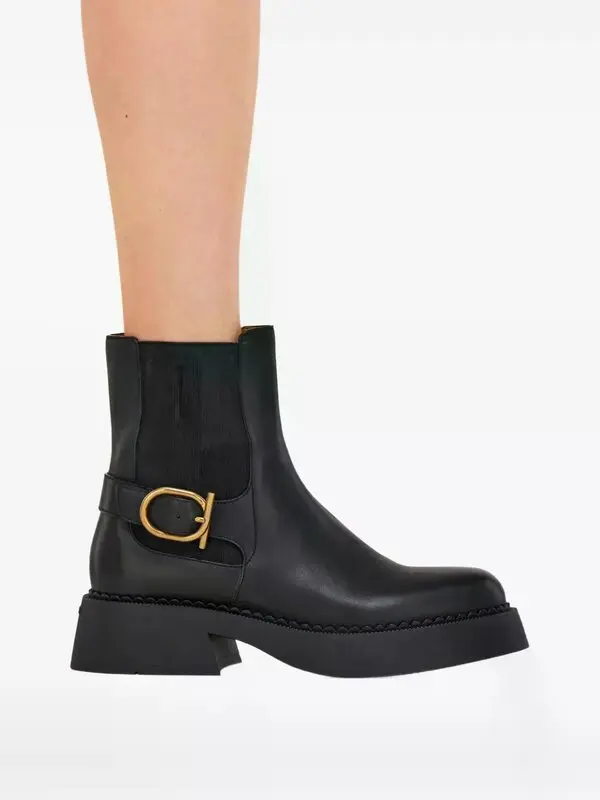 FERRAGAMO Gancini-embellished Ankle Boots