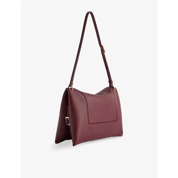 WANDLER Penelope Slouch Leather Shoulder Bag - Acai Crust