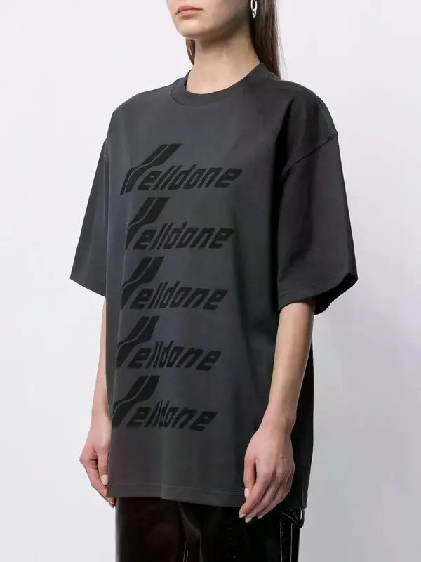We11Done Logo-print Cotton T-shirt - Grey