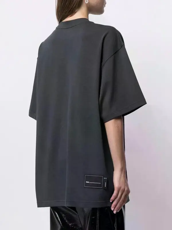 We11Done Logo-print Cotton T-shirt - Grey