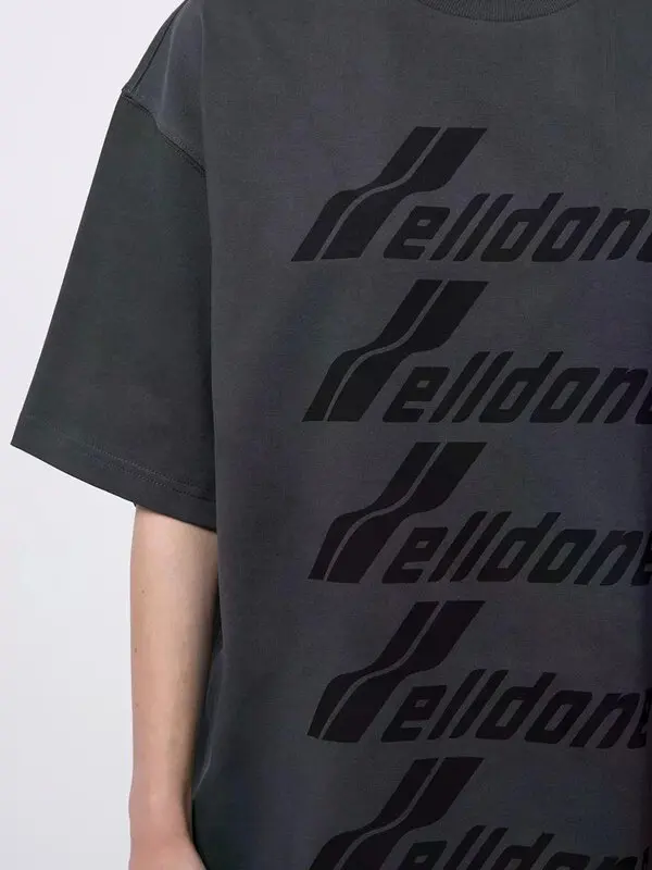 We11Done Logo-print Cotton T-shirt - Grey