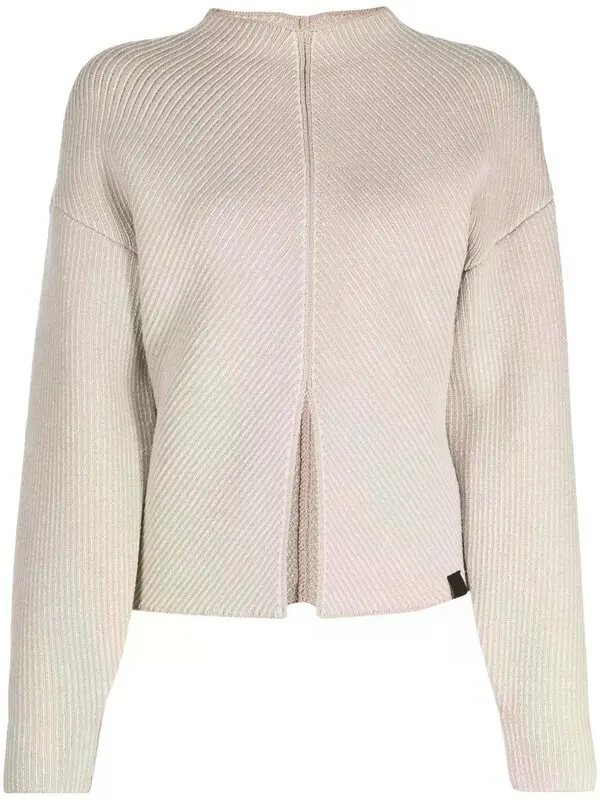 Izzue Striped Mock-neck Top