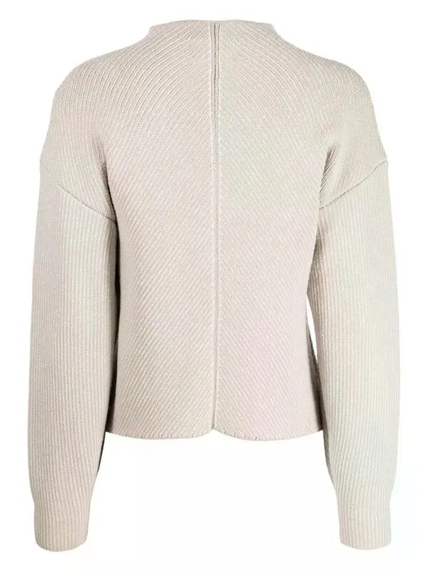 Izzue Striped Mock-neck Top
