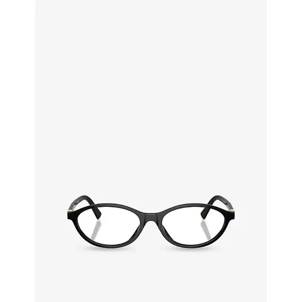 Miu Miu Oval-frame Acetate Eyeglasses - Black