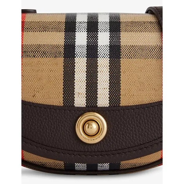 Burberry Mini Highlands Check Cross-body Bag - Sand