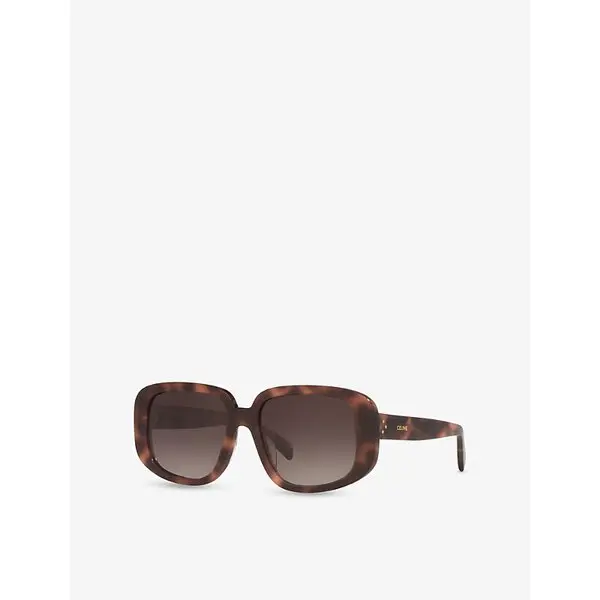 Celine Cl40299u Square-frame Tortoiseshell Sunglasses - Brown