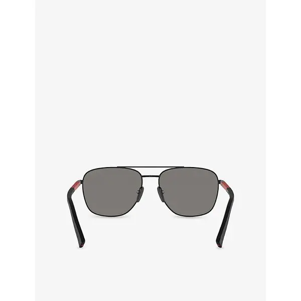 Prada Ps 54zs Pilot-frame Sunglasses - Black