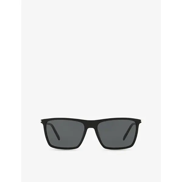 Saint Laurent Sl 668 Rectangle-frame Acetate Sunglasses - Black