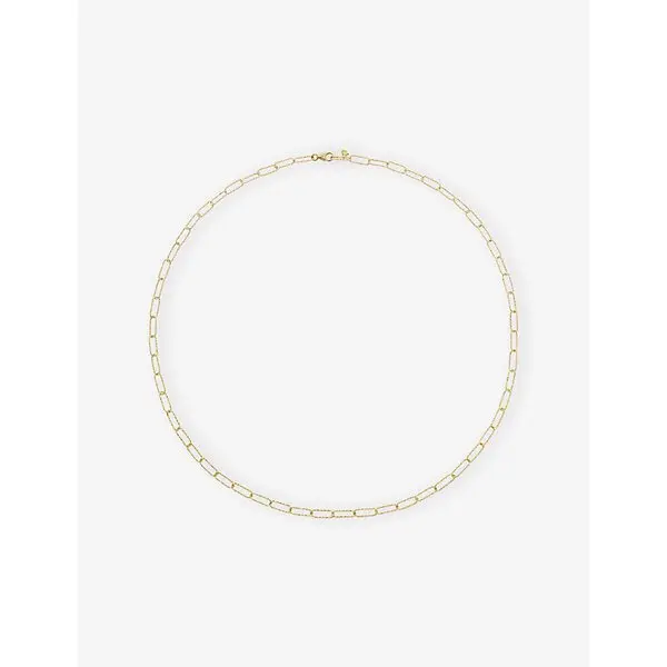 Monica Vinader Alta Textured 14ct Yellow Necklace - Gold