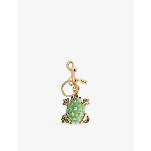 COACH Frog Crystal-embellished Brass Bag Charm - B4/green Multi