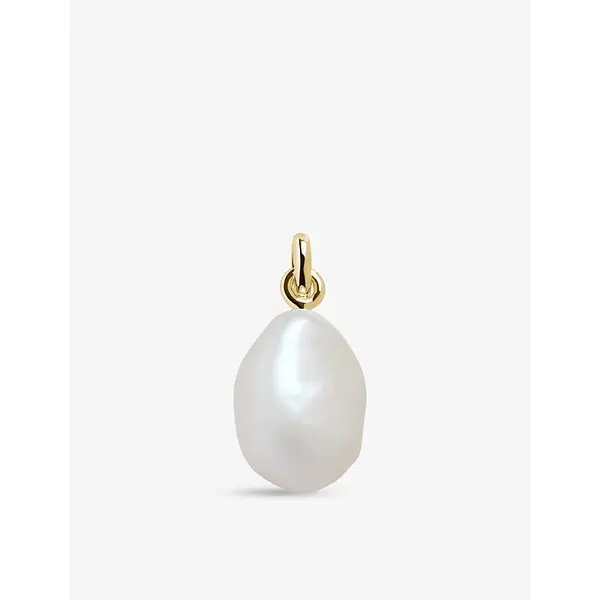 Monica Vinader 14ct Yellow- And Baroque Pearl Charm - Gold