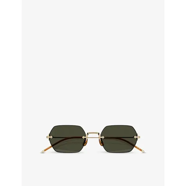 Oliver Spencer Rectangle Metal Sunglasses