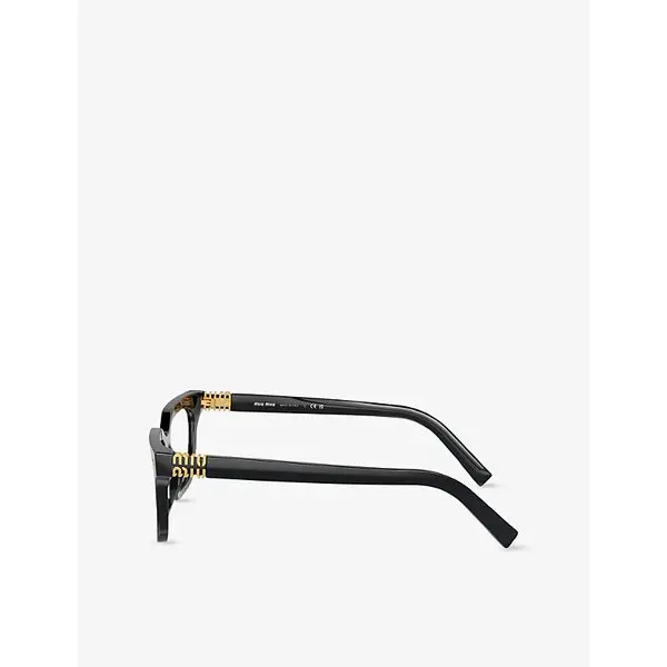 Miu Miu Rectangle-frame Acetate Eyeglasses - Black