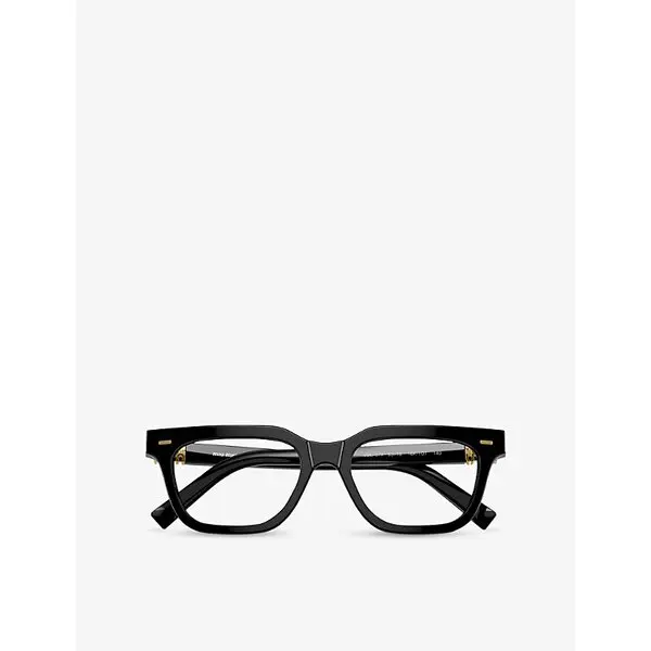 Miu Miu Rectangle-frame Acetate Eyeglasses - Black