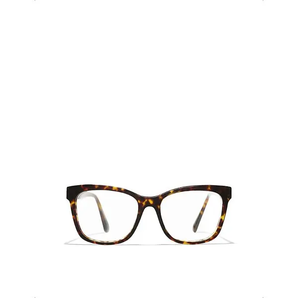 Chanel Square-frame Acetate Optical Glasses - Brown