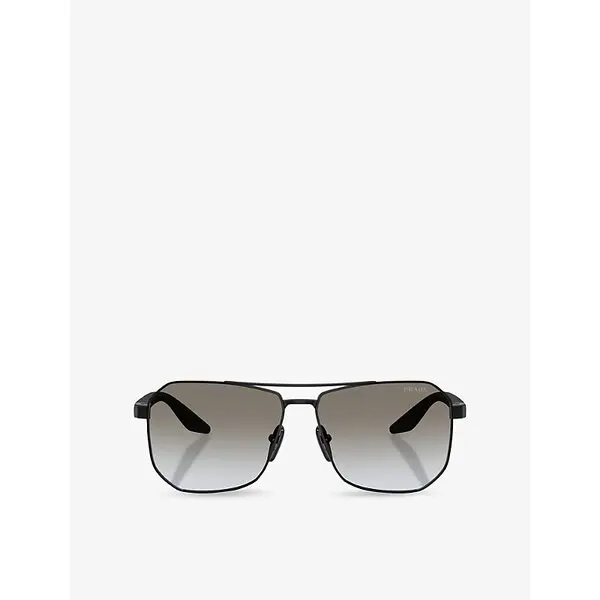 Prada Pilot-frame Metal Sunglasses - Black