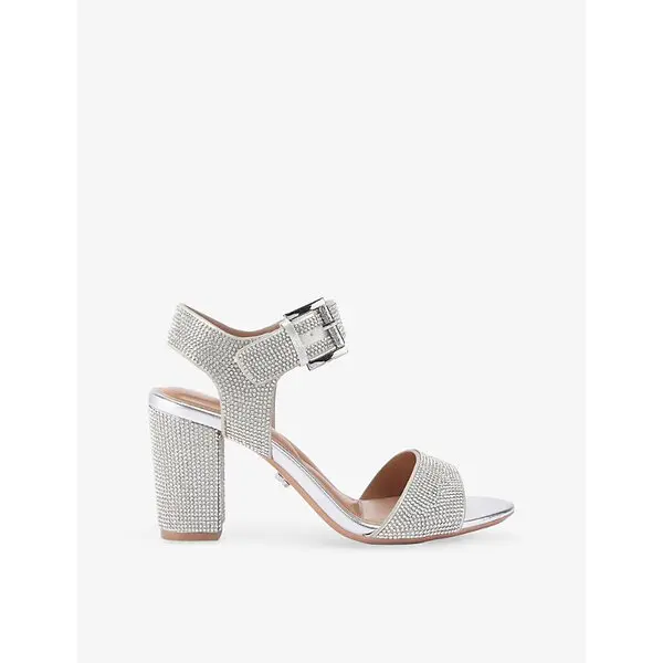 Carvela Sadie Jewel Rhinestone-embellished Block-heel Sandals