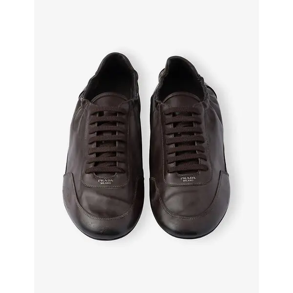 Prada Leather Low-top Trainers - Brown
