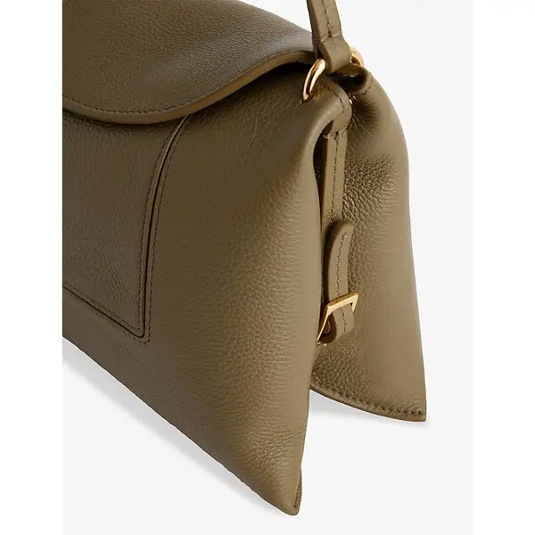 WANDLER Penelope Slouch Leather Shoulder Bag - Olive Crust