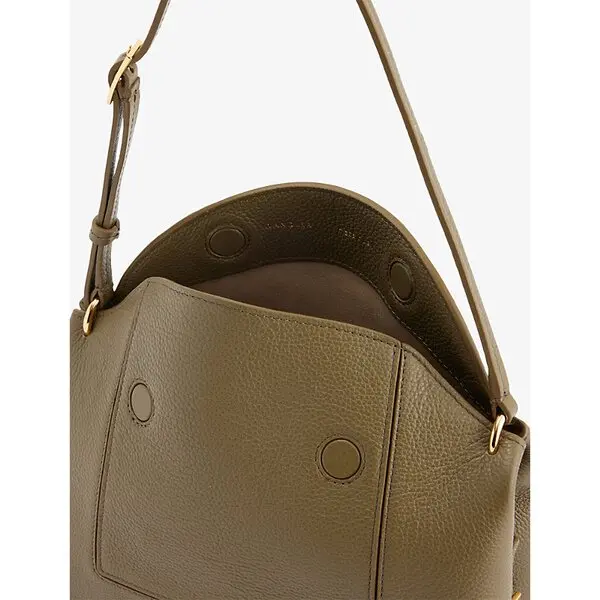 WANDLER Penelope Slouch Leather Shoulder Bag - Olive Crust