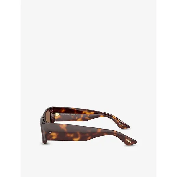 Oliver Spencer Rectangle-frame Sunglasses - Brown