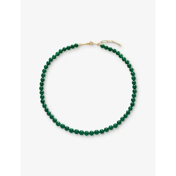 Monica Vinader Gemstone Onyx Necklace - Green
