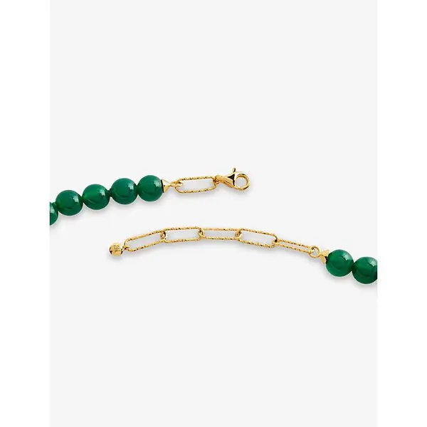 Monica Vinader Gemstone Onyx Necklace - Green