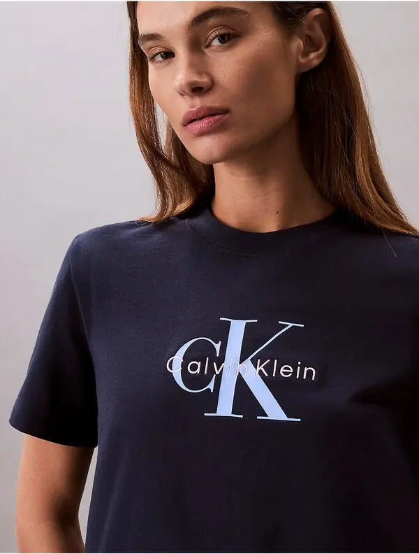 Calvin Klein Monologo Graphic T-shirt - Dark Sapphire